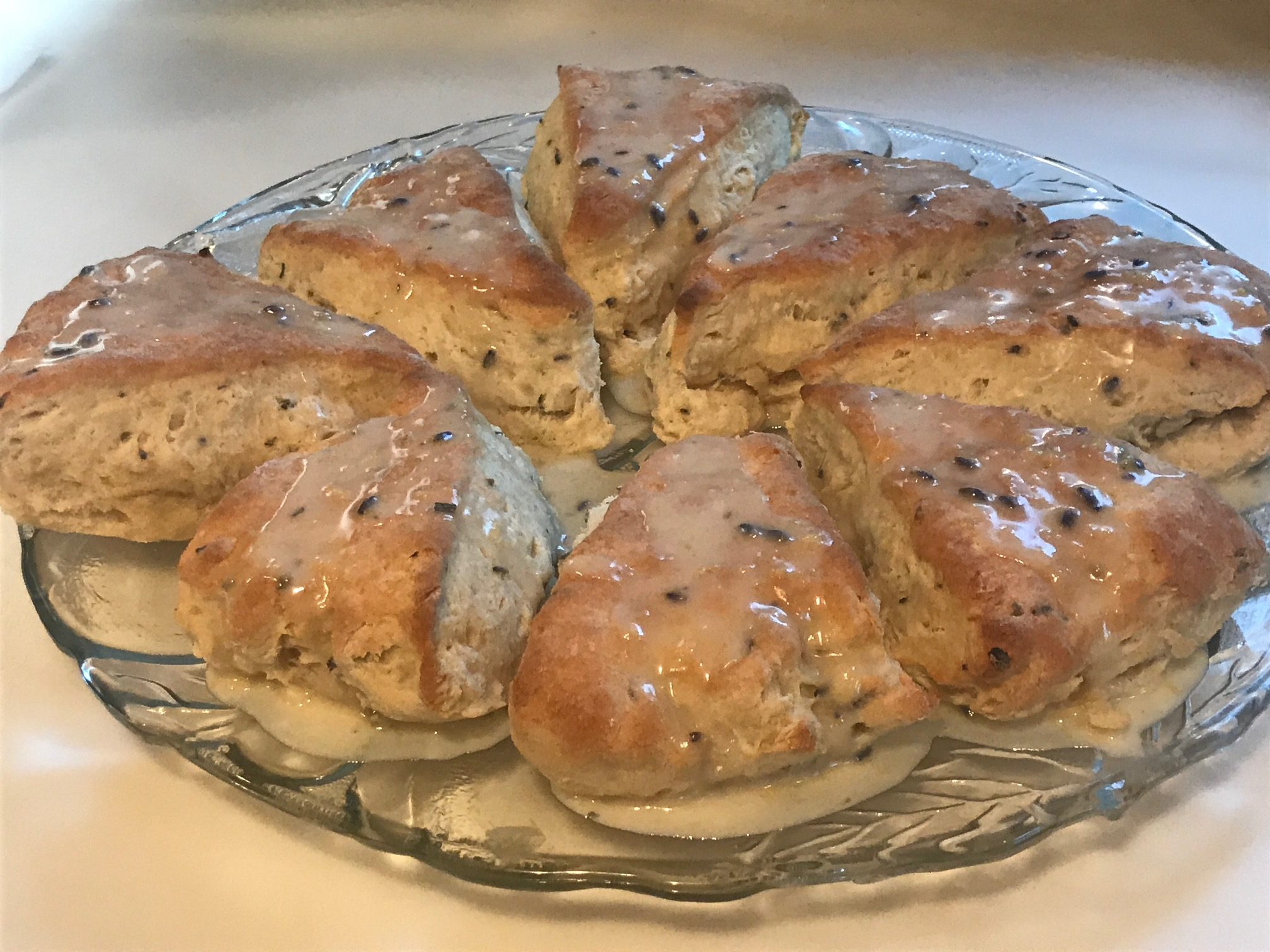 Lavender Scones with Lemon Lavender Icing - Mad Lavender Farm